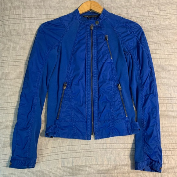 Armani Exchange | Jackets & Coats | Bright Blue Armani Exchange Jacket ...
